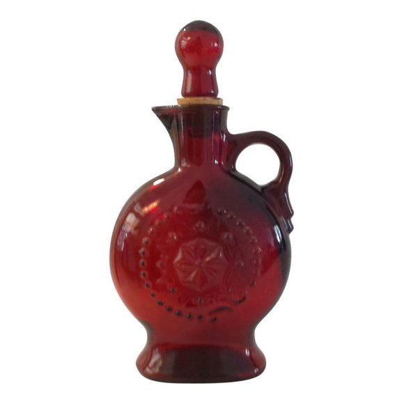 Dining | Vintage Ruby Red Americana Glass Decanter | Poshmark
